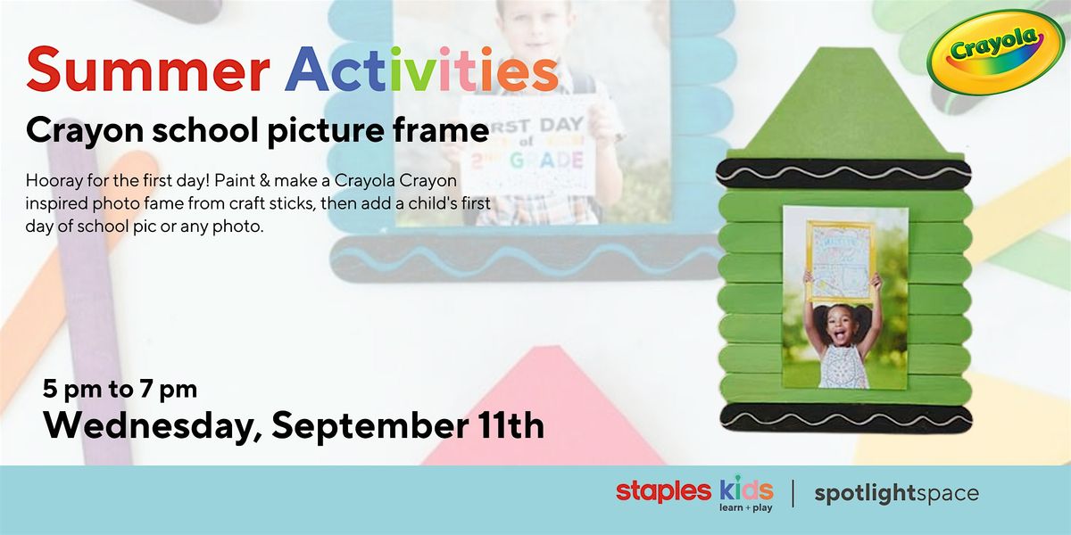 Crayola Crayon School Picture Frame at Staples Shawnessy Store 132 ...