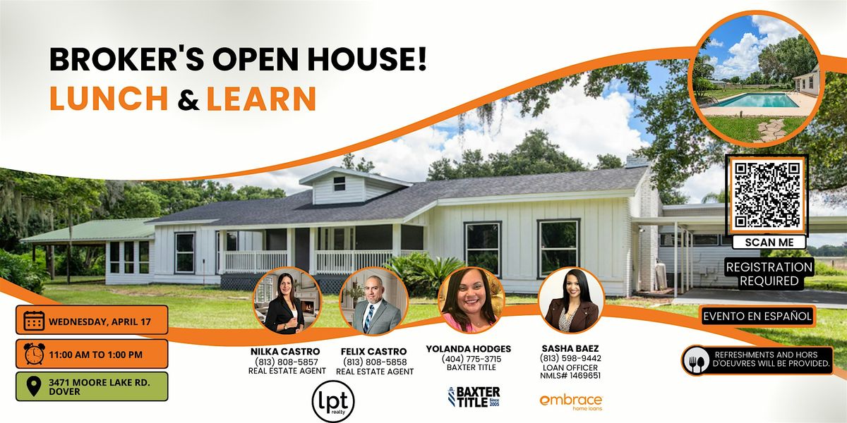 BROKERS OPEN HOUSE! LUNCH & LEARN, 3471 Moores Lake Rd, Dover, 17 April 2024 | AllEvents