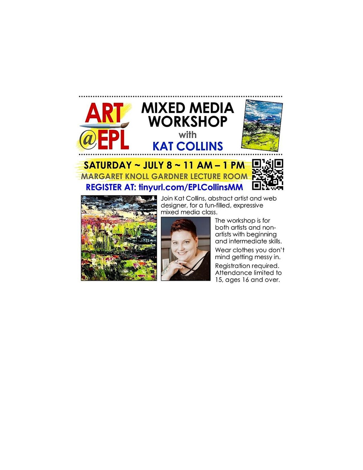 Art @ EPL: Mixed Media Workshop with Kat Collins, Emmaus Public Library ...