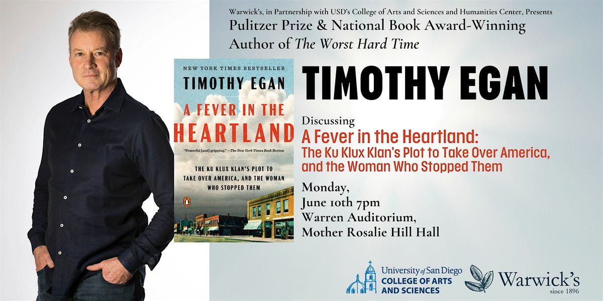 Timothy Egan discussing A FEVER IN THE HEARTLAND, Marian Way & Alcala ...