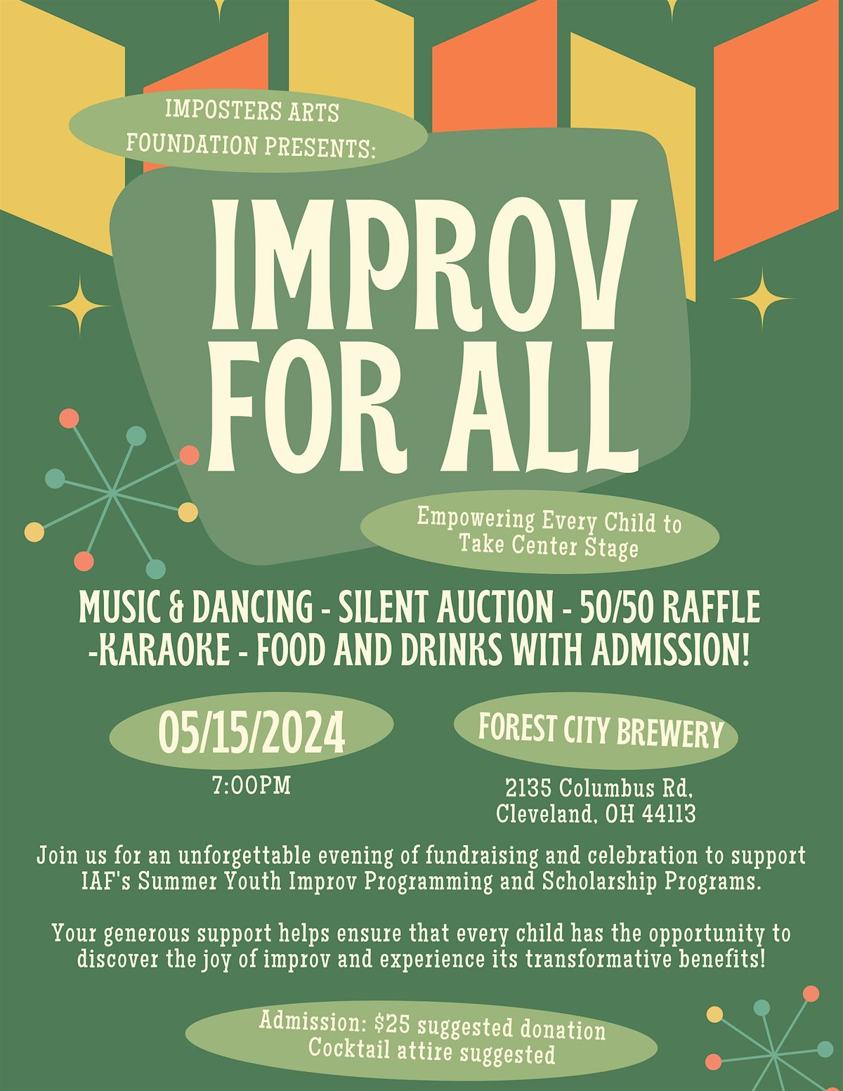 Imposters Arts Foundation presents: Improv for All, Forest City Brewery ...
