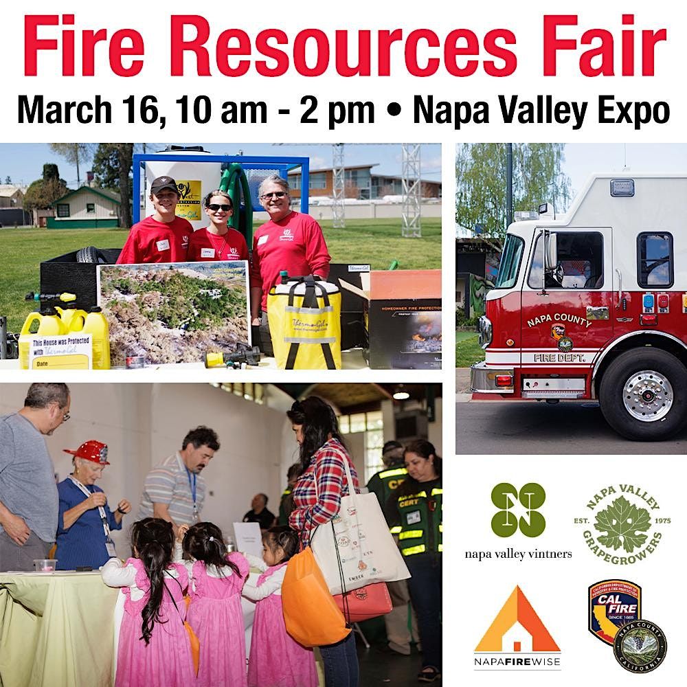 Fire Resource Fair, Napa Valley Expo, 16 March to 17 March | AllEvents