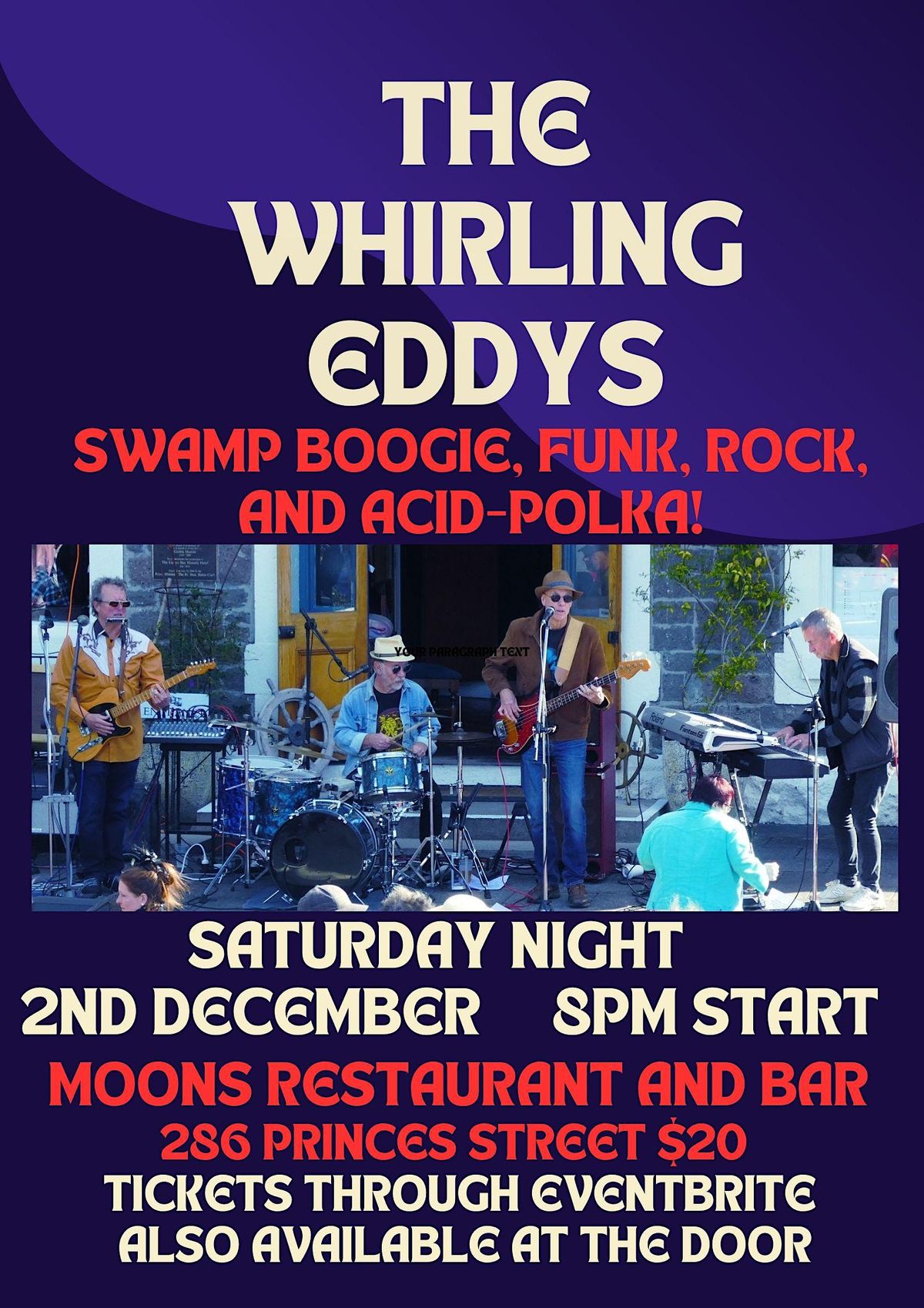 The Whirling Eddys. Swamp boogie, funk, rock and acid polka!, Moons ...