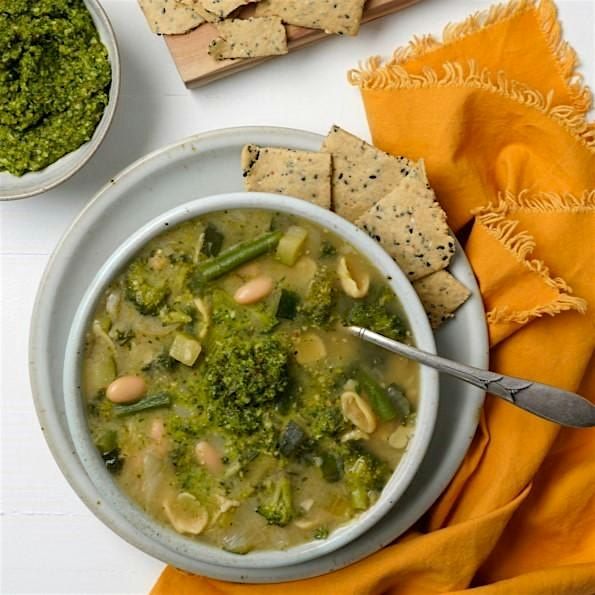 Free Virtual Cooking Class: Green Minestrone with Homemade Crackers ...