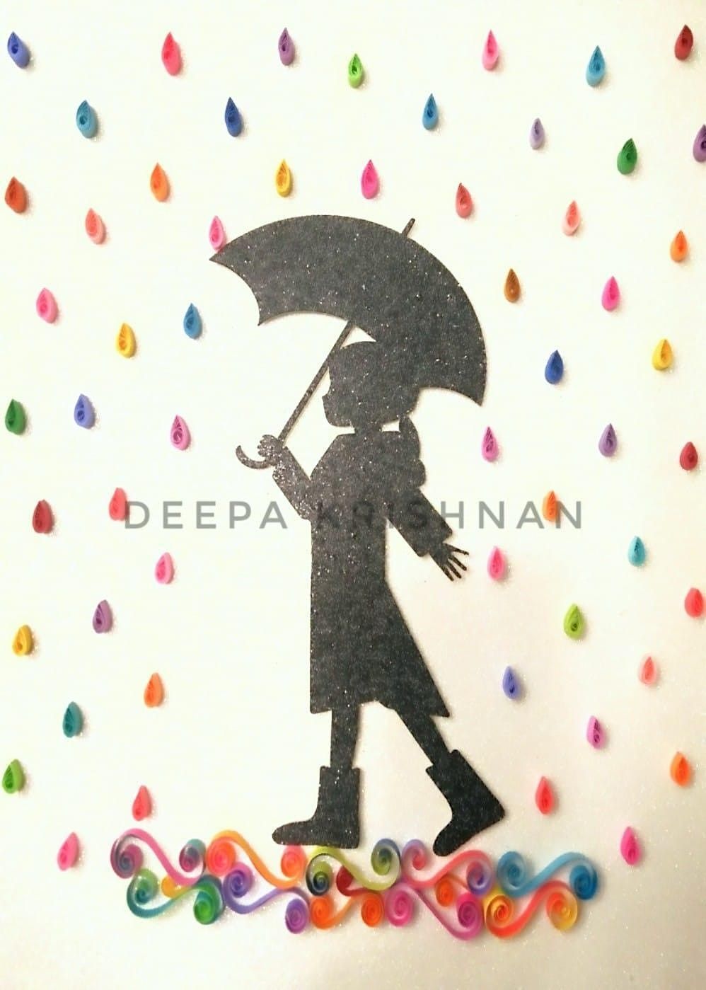 Girl in the rain - Paper Quilling, East Side Heartland, Mississauga, 21 ...