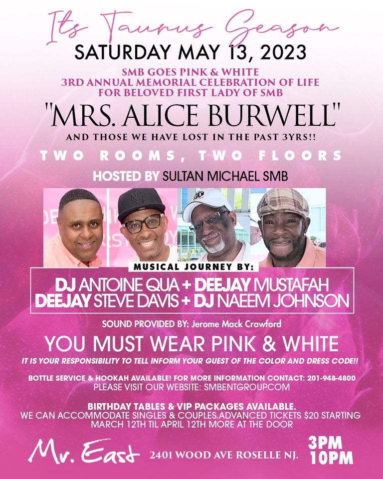 SMB GOES PINK & WHITE CELEBRATION OF LIFE/ MEMORIAL FOR OUR BELOVED ...