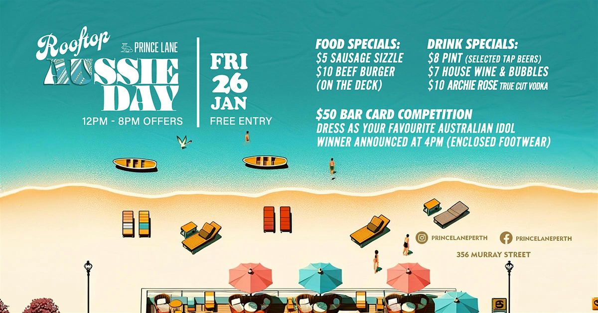 ROOFTOP AUSTRALIA DAY, Prince Lane Bar, Perth, January 26 2024 ...