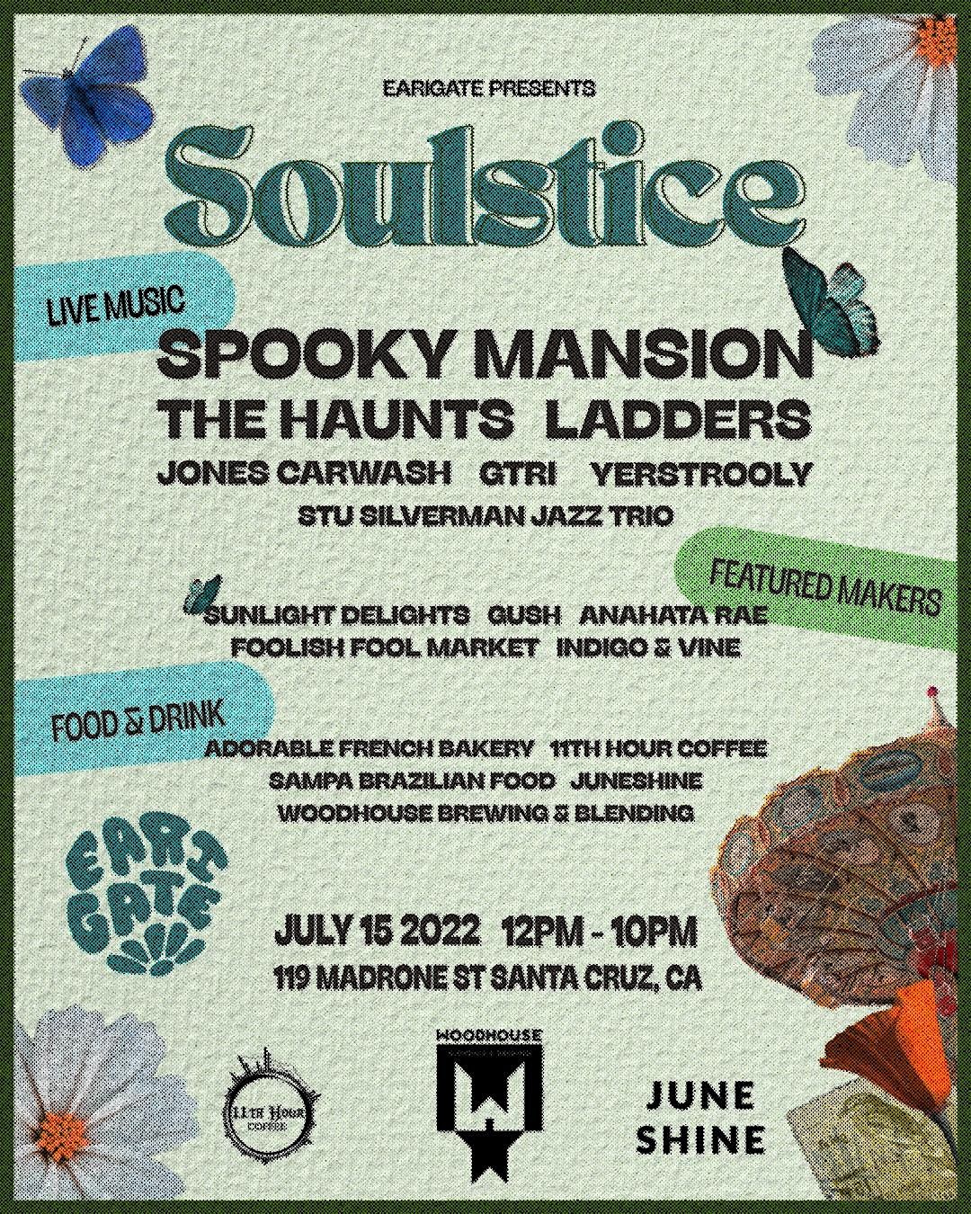 Earigate Presents: Soulstice at Woodhouse Blending & Brewing, Woodhouse ...