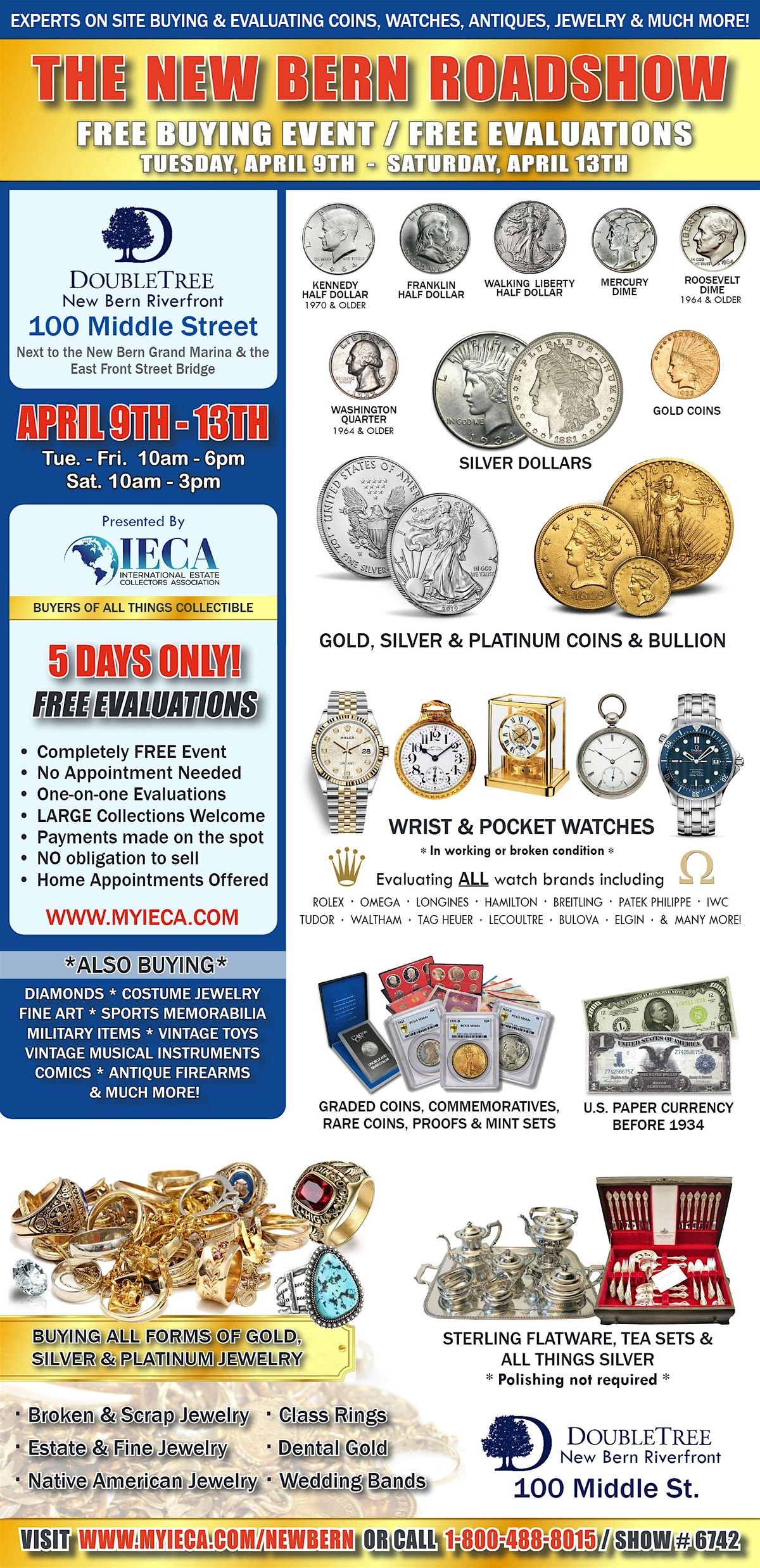 Come See Us at our Annual New Bern Roadshow!, 100 Middle St, New Bern ...