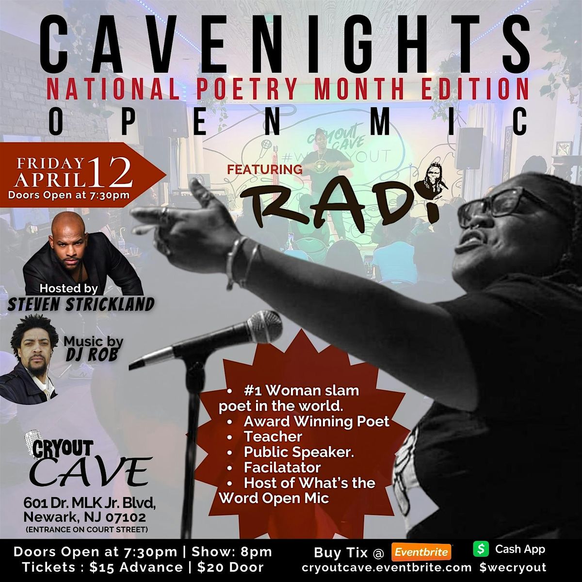 CAVE NIGHTS OPEN MIC (National Poetry Month): feat. RADI the Poet ...
