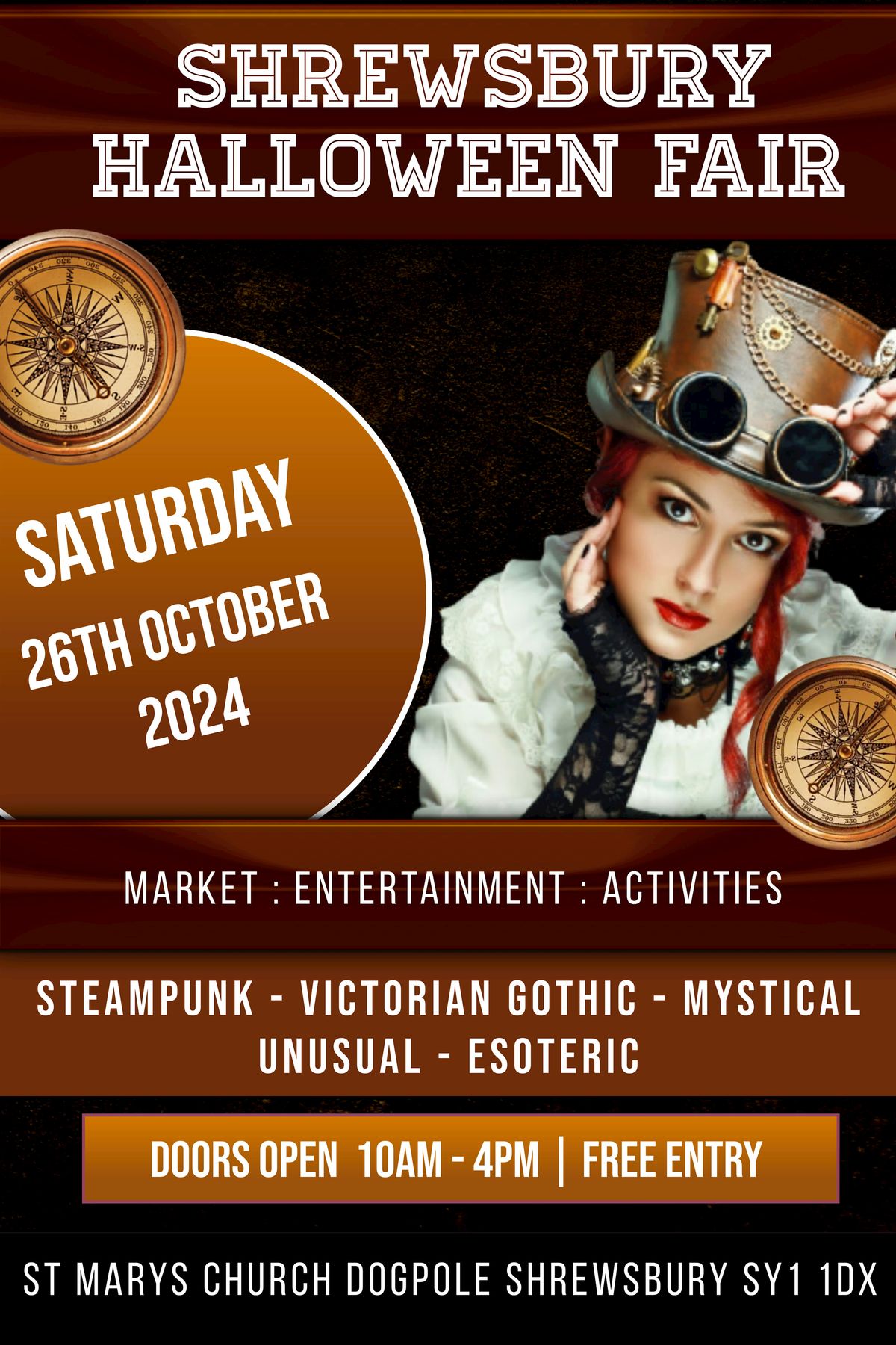Shrewsbury Halloween Fair, Church of St Mary the Virgin, Dogpole, 26 ...