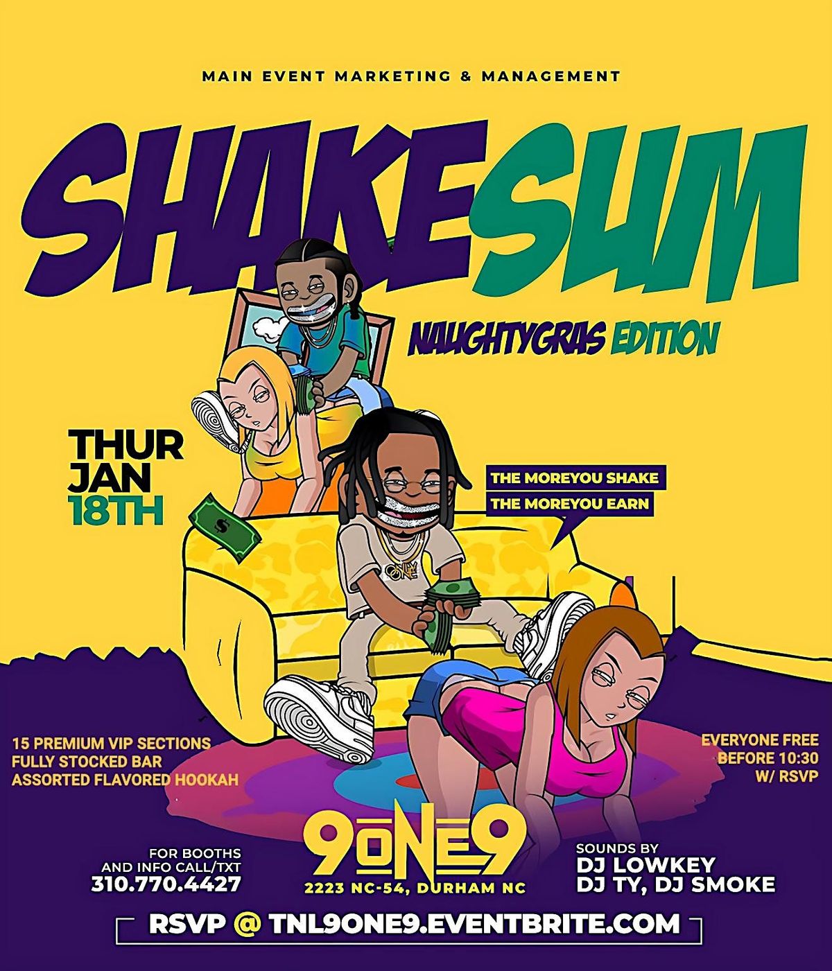 SHAKESUM || MARDI GRAS EDITION, 9ONE9, Durham, 18 January to 19 January ...