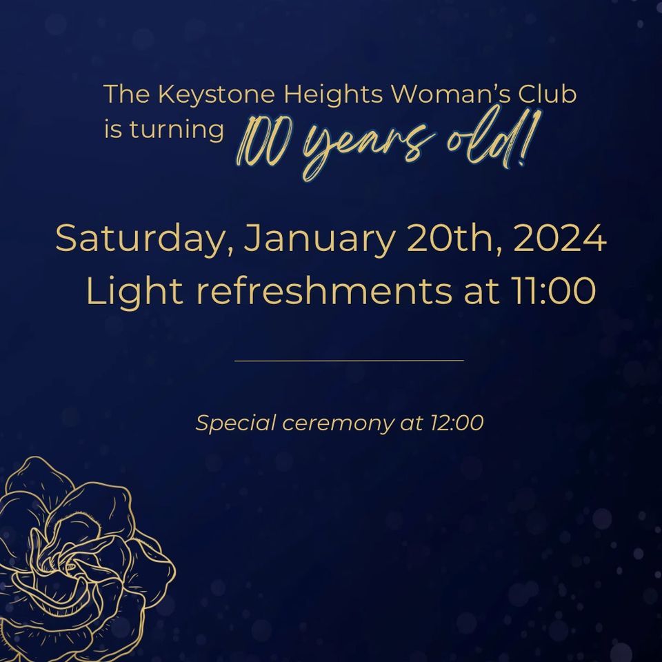 Keystone Heights Woman’s Club Turns 100 Years Old! , 6747 Woman's Club ...