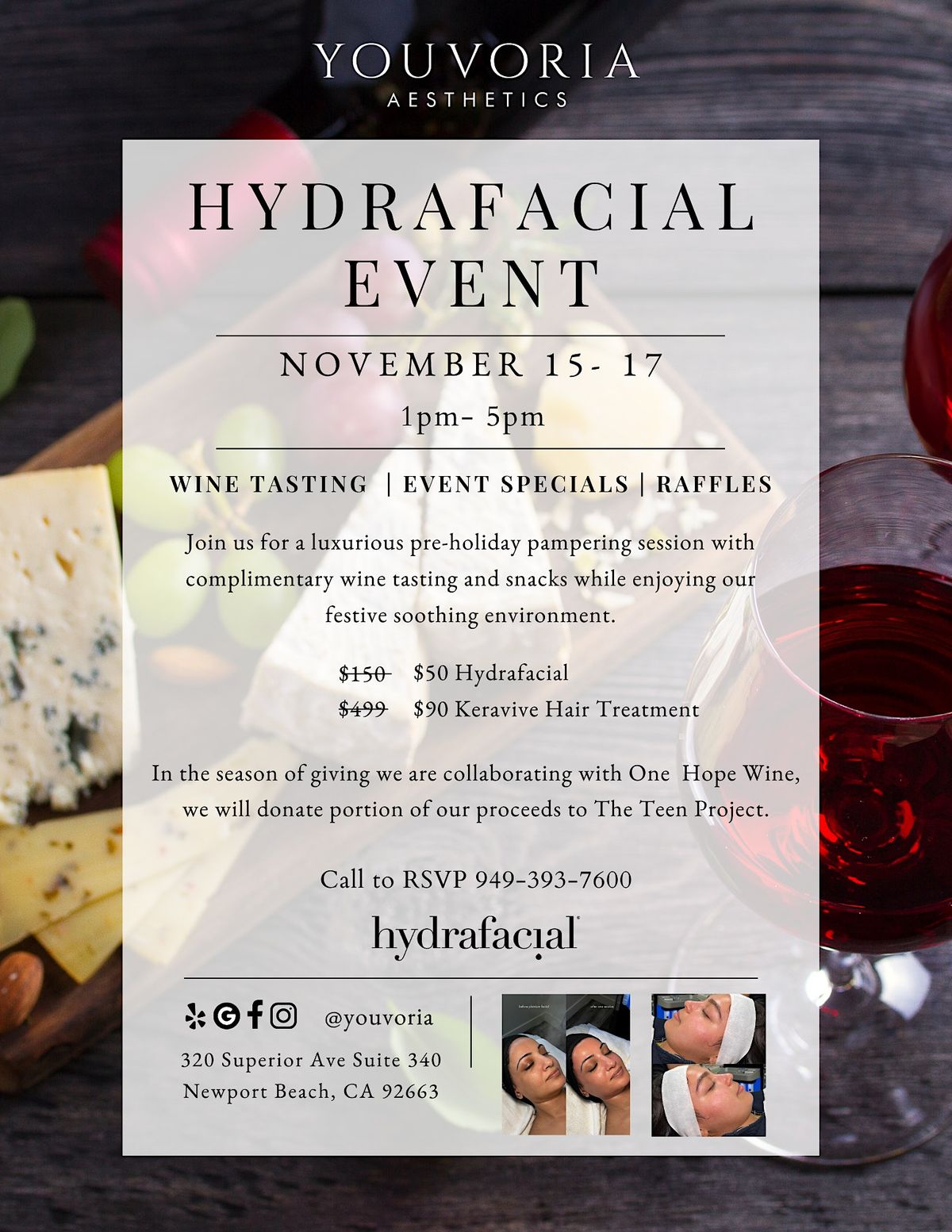 Hydrafacial Event 11/16, 320 Superior Ave suite 340, Newport Beach, CA ...
