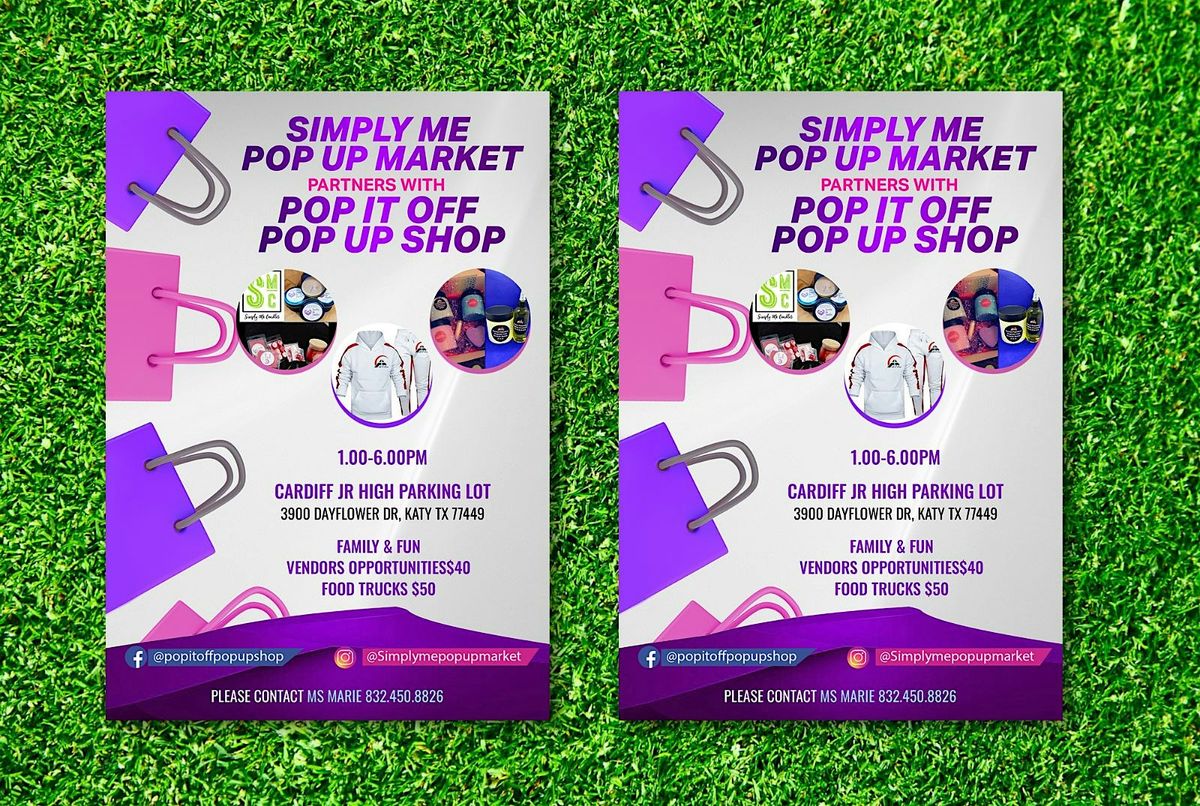 POP IT OFF POP UP SHOP, Cardiff Jr High Parking Lot, Katy, 28 April ...