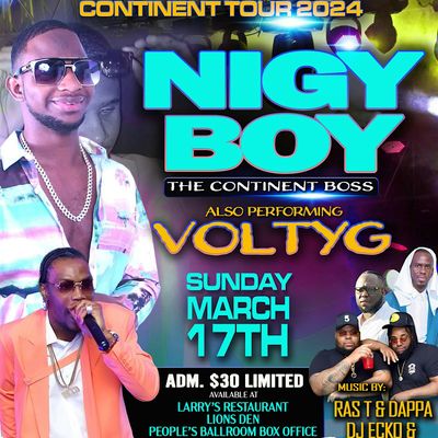 NIGY BOY live Hartford, 3340 Main St, Hartford, March 17 to March 18 ...