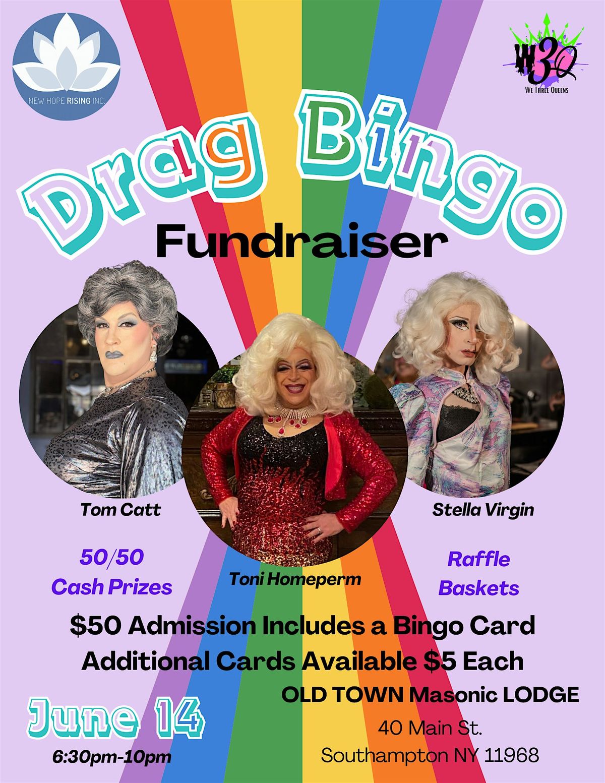 The Pride of New Hope Rising: Drag Bingo Fundraiser!, Masonic Lodge ...