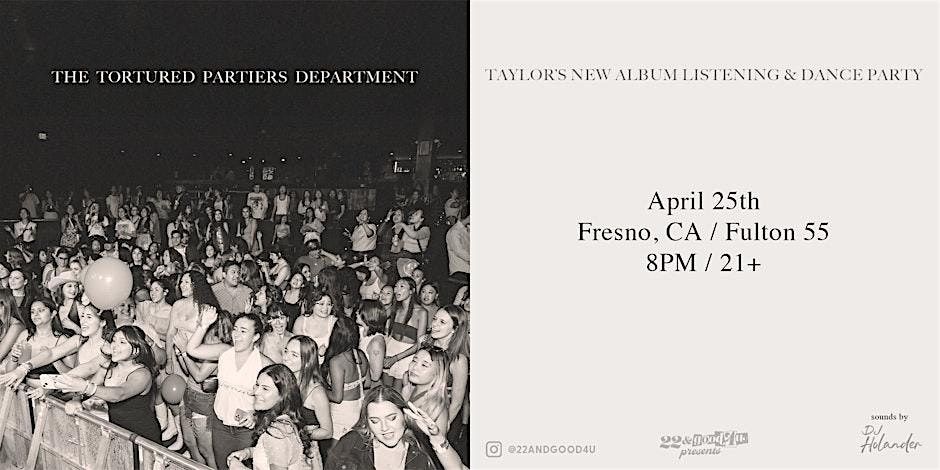 THE TORTURED PARTIERS DEPARTMENT (album listening/dance party) - FRESNO ...