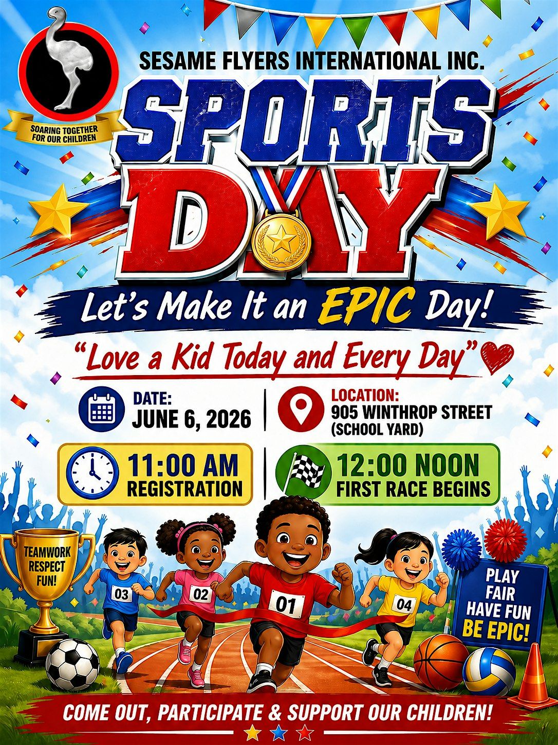 Sesame Flyers International Annual Sports Day, 905 Winthrop St ...