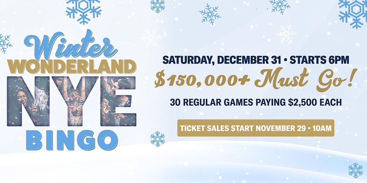 Winter Wonderland New Years Eve Bingo Party 2023 Muckleshoot Bingo Winter Wonderland New Years Eve Bingo Party 2023 Muckleshoot Bingo
