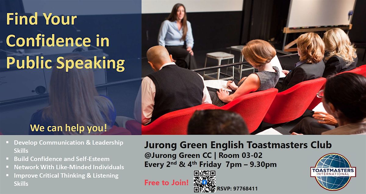 Speak Up and Stand Out: Free Public Speaking Course @ Jurong Green CC ...