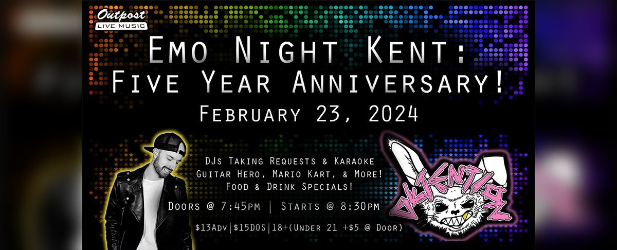 Emo Night Kent: Five Year Anniversary!, The Outpost Concert Club, Kent ...