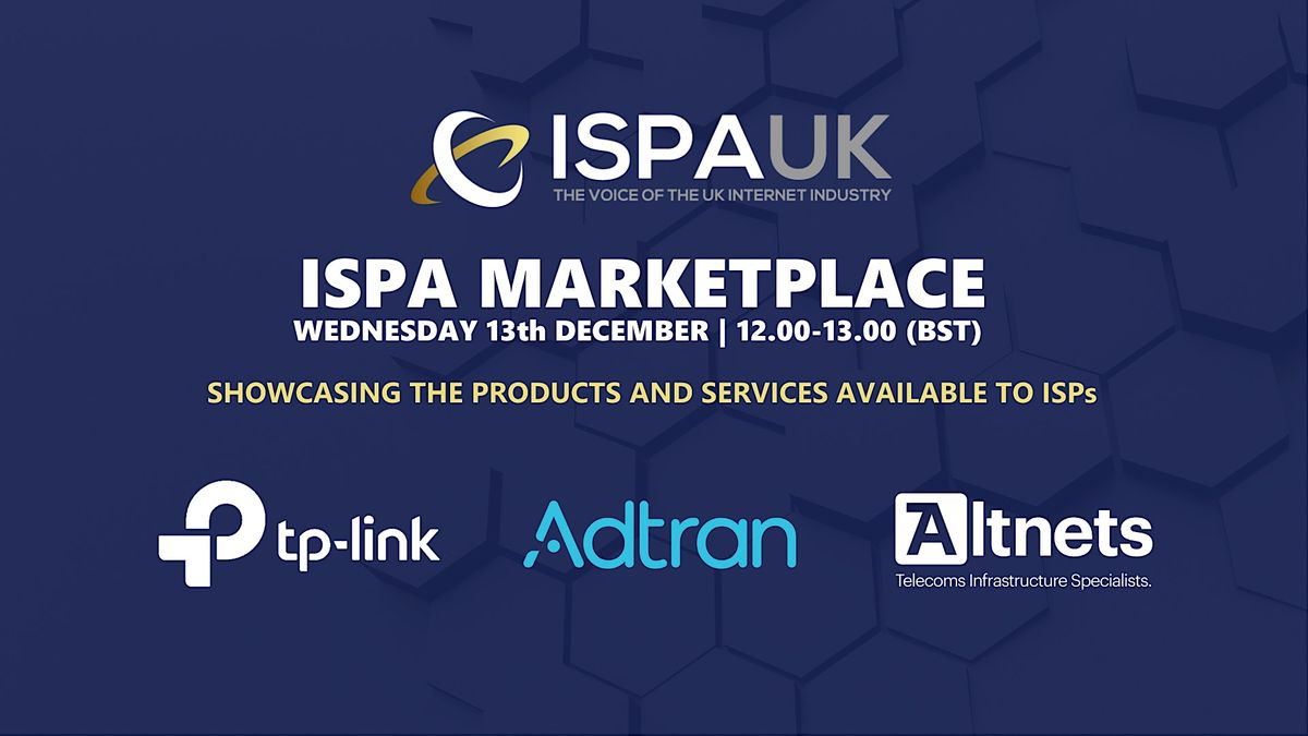 ISPA Marketplace - December 2023, December 13 2023 | Online Event | AllEvents.in