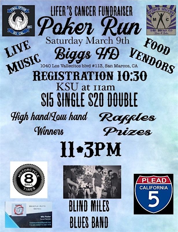 Final Option MC Lifers Cancer Fundraiser Poker Run, Biggs Harley ...