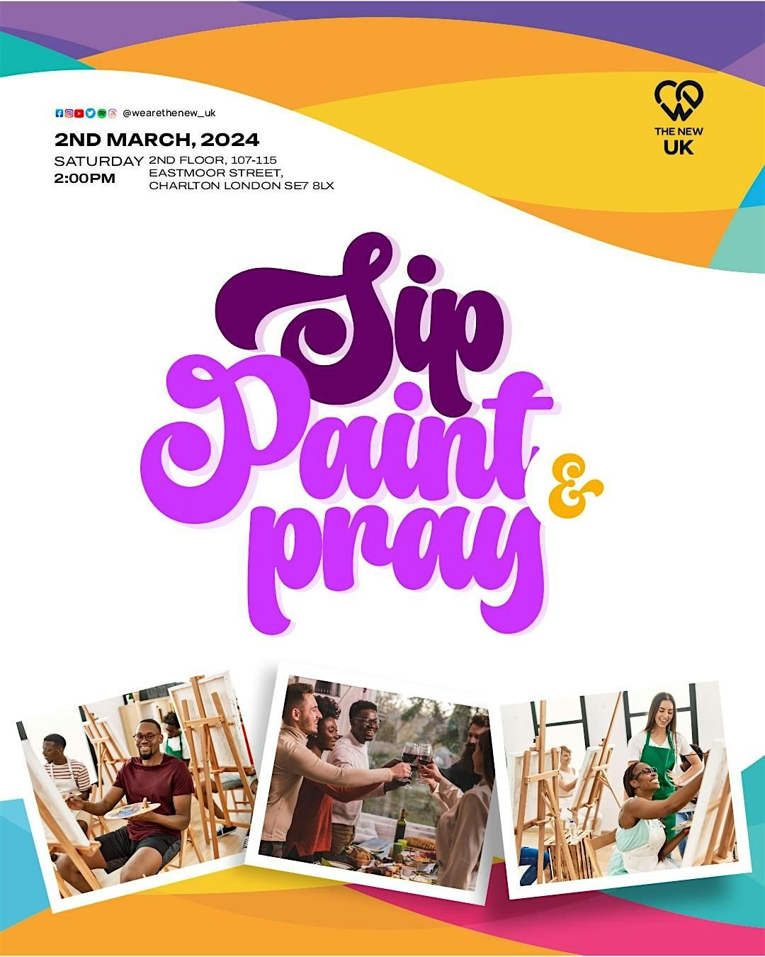 Sip, Paint & Pray, 107-115 Eastmoor Street, London, UK, 24 April 2024 ...