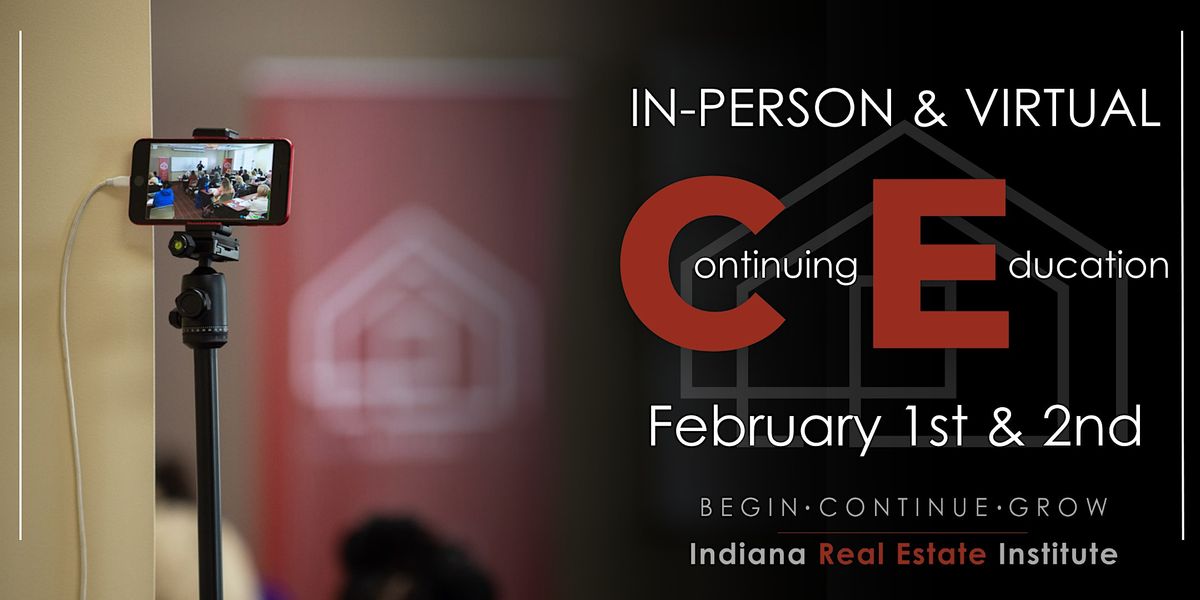 LIVE-STREAMED VIRTUAL - Continuing Education Course, Indiana Real ...