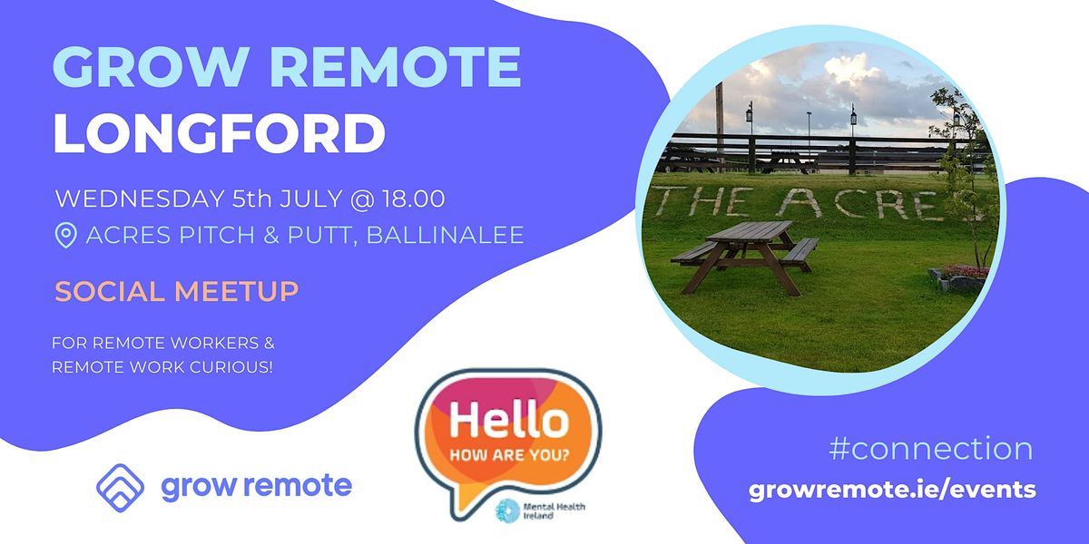 Grow Remote - Longford: Social Meetup - Pitch & Putt & Pizza, The Acres ...