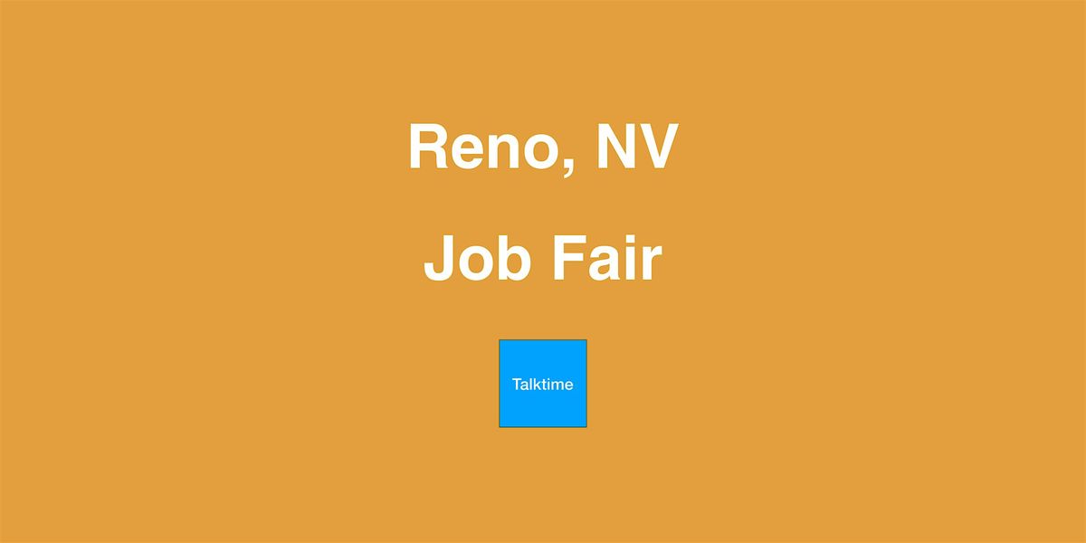 Job Fair - Reno, Reno, 5 June to 28 May | AllEvents.in