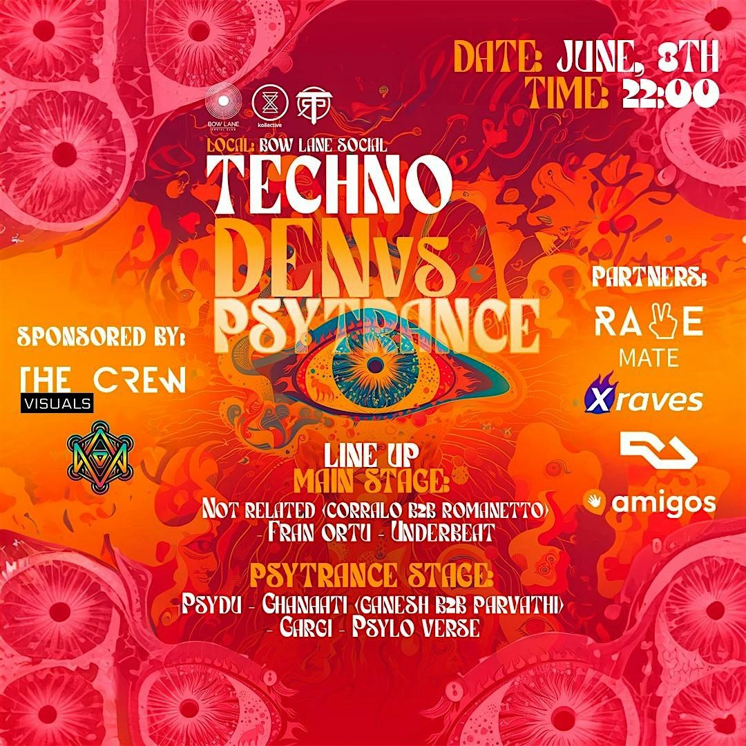 Techno Den vs Psytrance Neon Rave Party - by TRP, Bow Lane Social Club ...