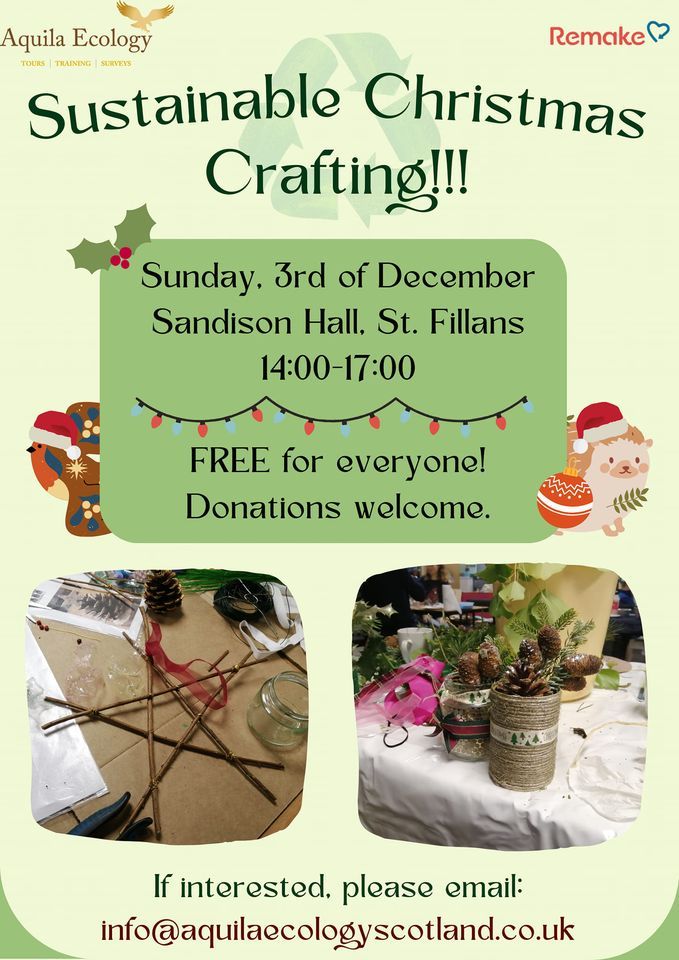 Sustainable Christmas Crafting, Friends of Sandison Hall, St Fillans ...