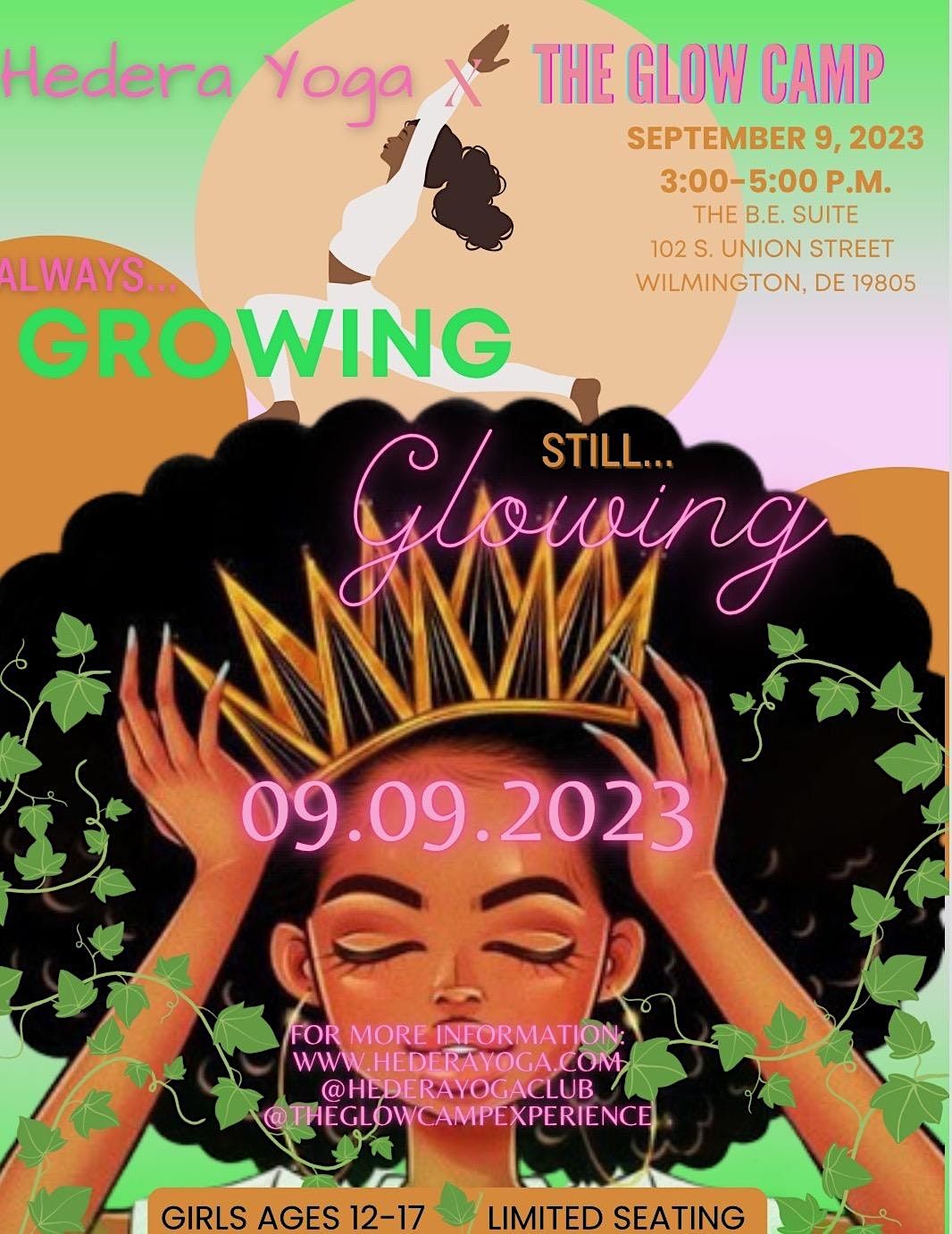 Hedera Yoga X The Glow Camp Experience, 102 South Union Street ...