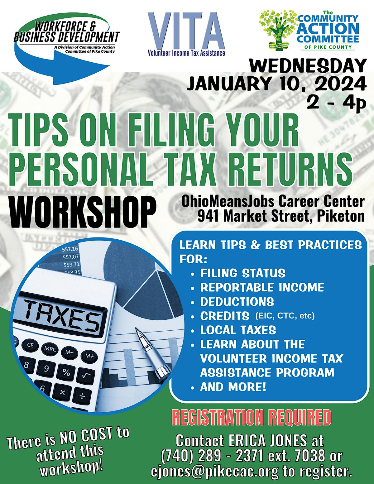 Tips on Filing Income Taxes Workshop, Community Action Committee ...