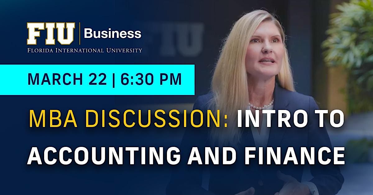 MBA DISCUSSION: INTRO TO ACCOUNTING AND FINANCE, March 22 2023 | Online ...