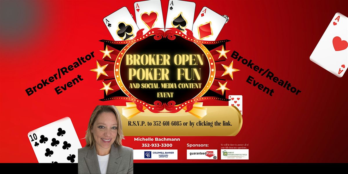 Broker Open, Poker Fun And Social Media Content Event, 2864 Manor Downs ...