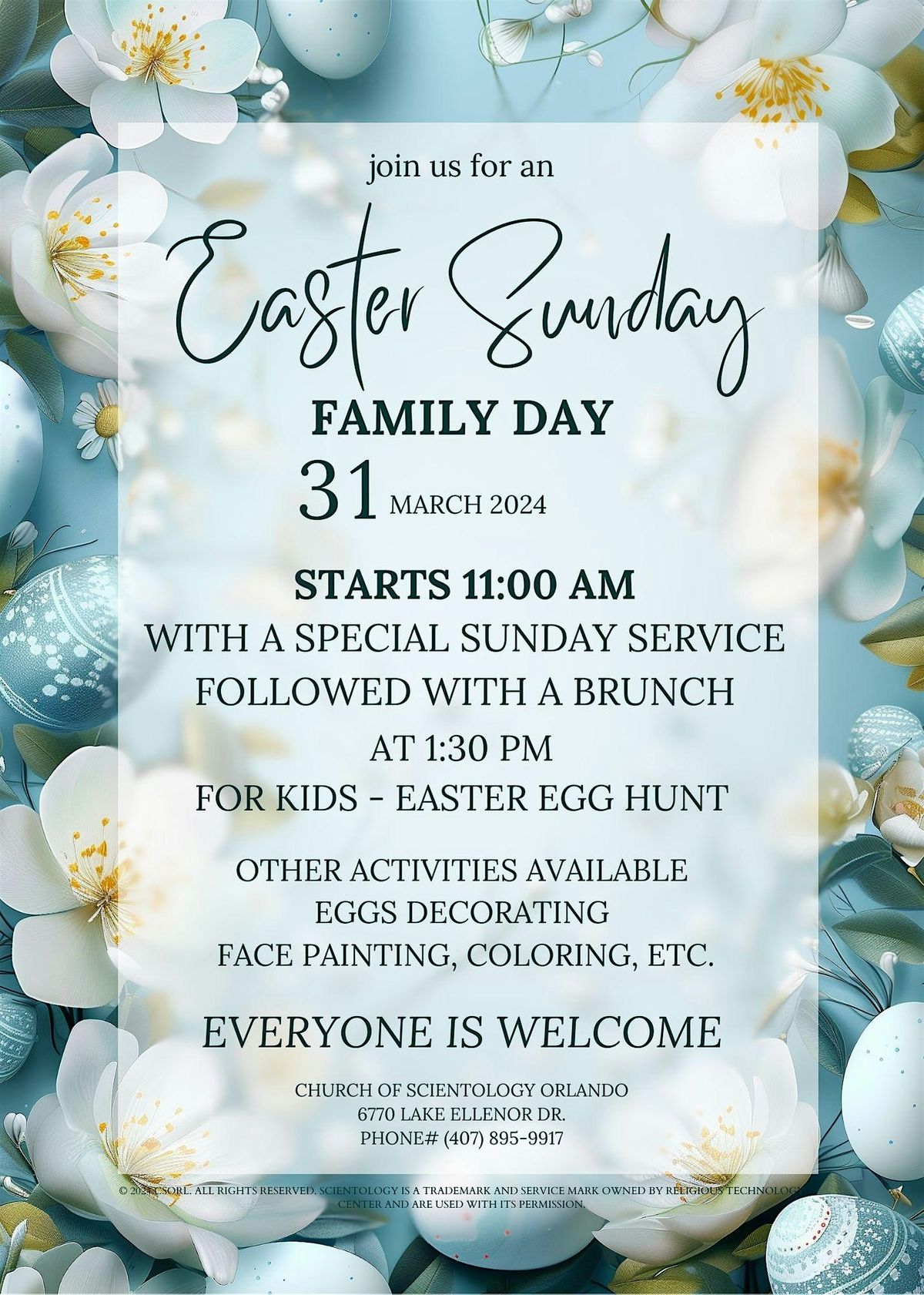 EASTER SUNDAY - FAMILY DAY, Church of Scientology of Orlando, 31 March ...