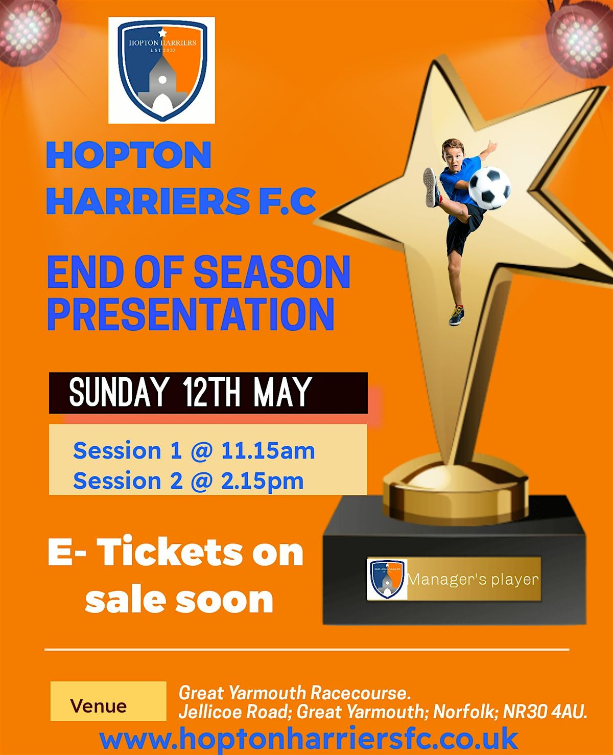 Hopton Harriers F.C End of Season Club Presentation (SESSION ONE ...