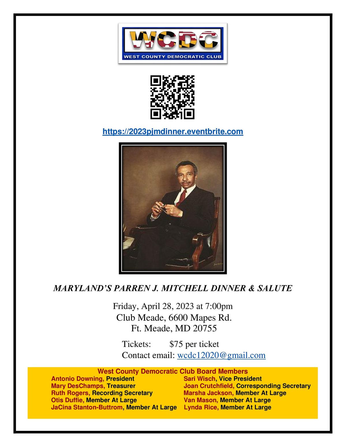 2024 Parren J. Mitchell Dinner and Salute, Club Meade, Fort Meade, 26 ...