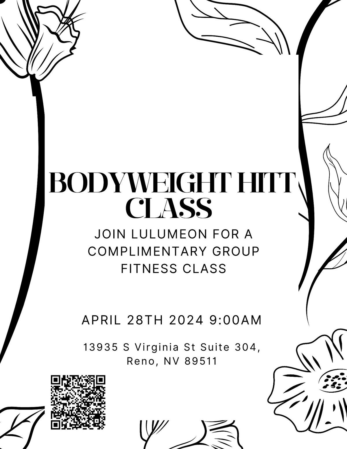 Bodyweight HITT Class, 13935 S Virginia St suite 304, Reno, 28 April ...