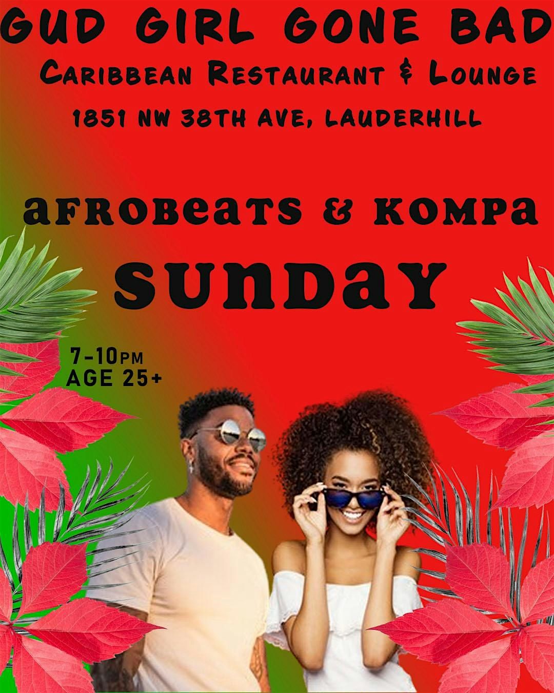AFROBEATS & KOMPA SUNDAY, 1851 NW 38th Ave, Lauderhill, 14 July to 4 ...