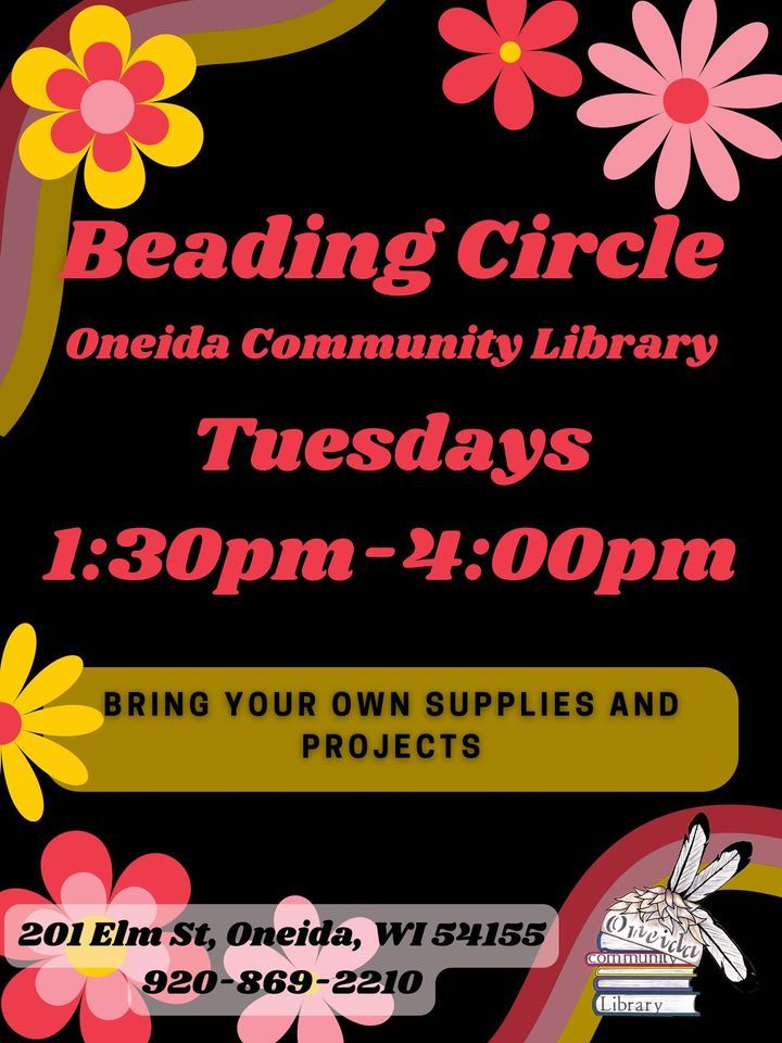 Beading Circle, Oneida Community Library--Oneida, Wisconsin, 5 December ...