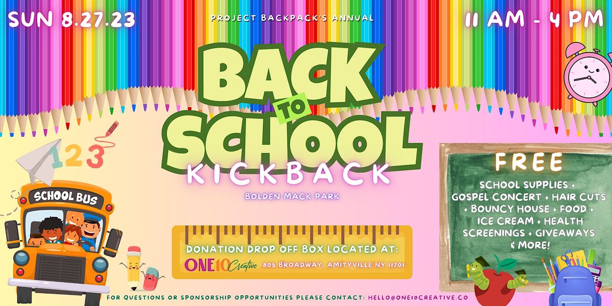 Back-to-School Kickback, Bolden Mack Park, Amityville, 27 August 2023 ...