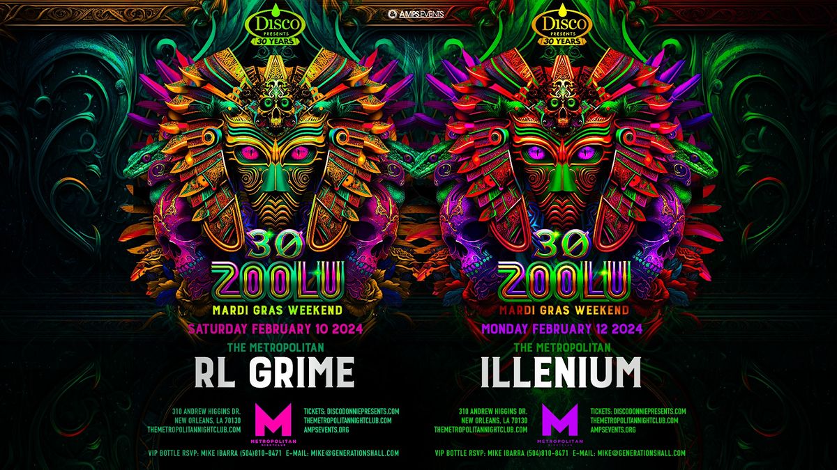 Zoolu 30 featuring RL GRIME (DAY 1) Mardi Gras Weekend New Orleans, The ...