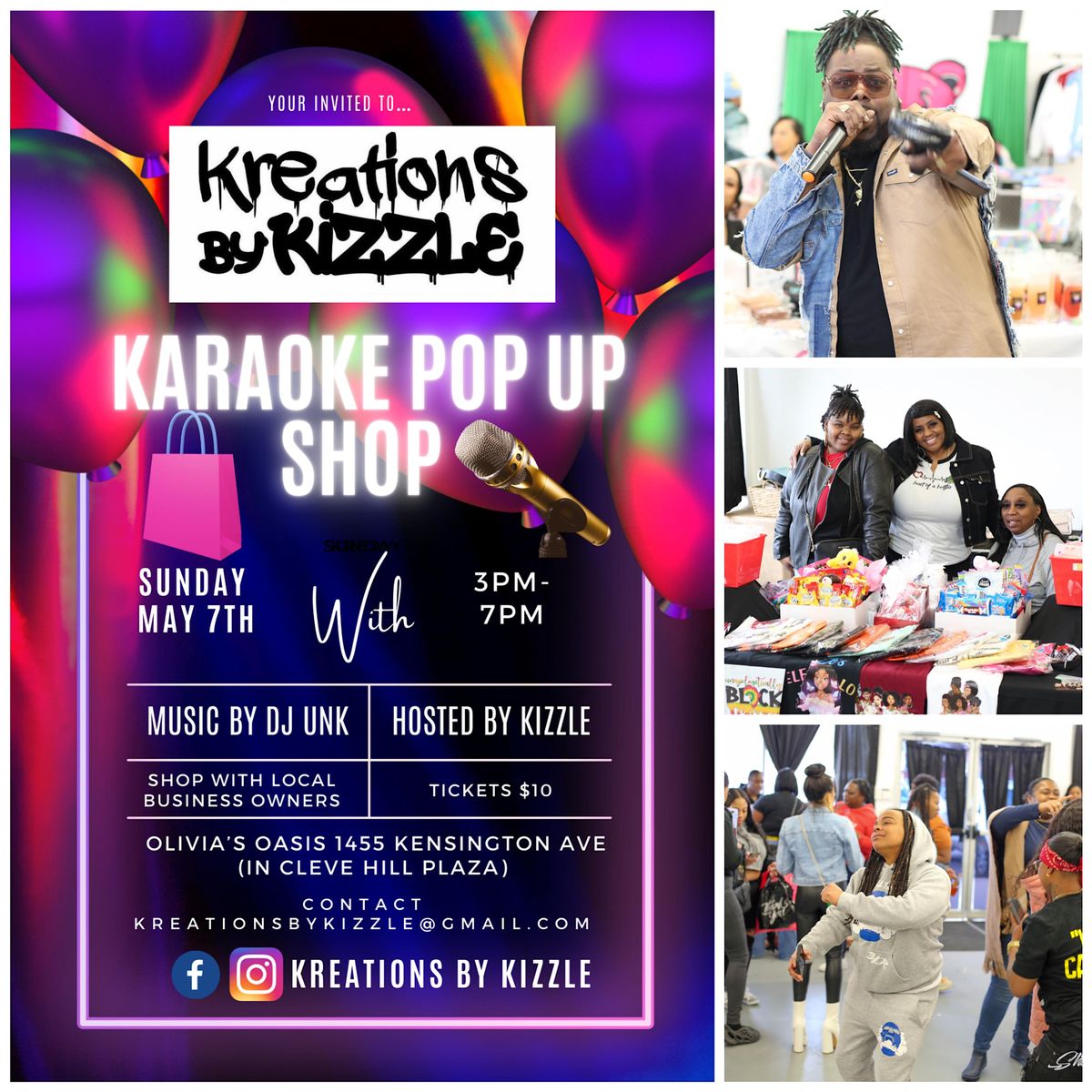 Kreation’s By Kizzle Karaoke Pop Up Shop, 1455 Kensington Ave, Buffalo ...