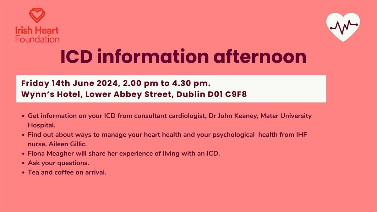 ICD information afternoon, Wynn's Hotel Dublin, Dublin 1, 14 June 2024 ...
