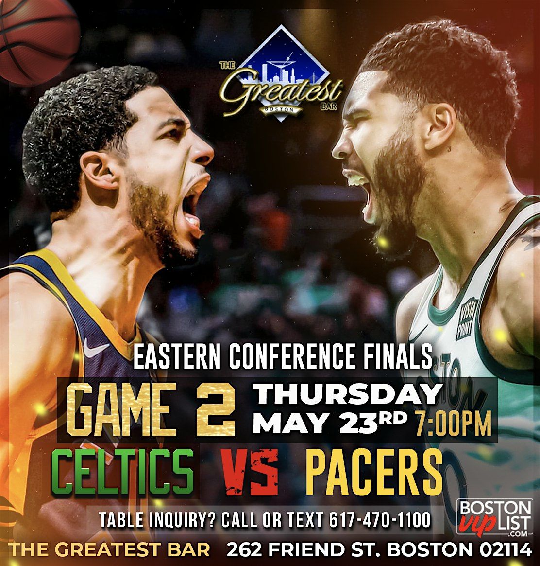 Celtics Conference Finals Game 2 Watch Party @The Greatest Bar, The ...