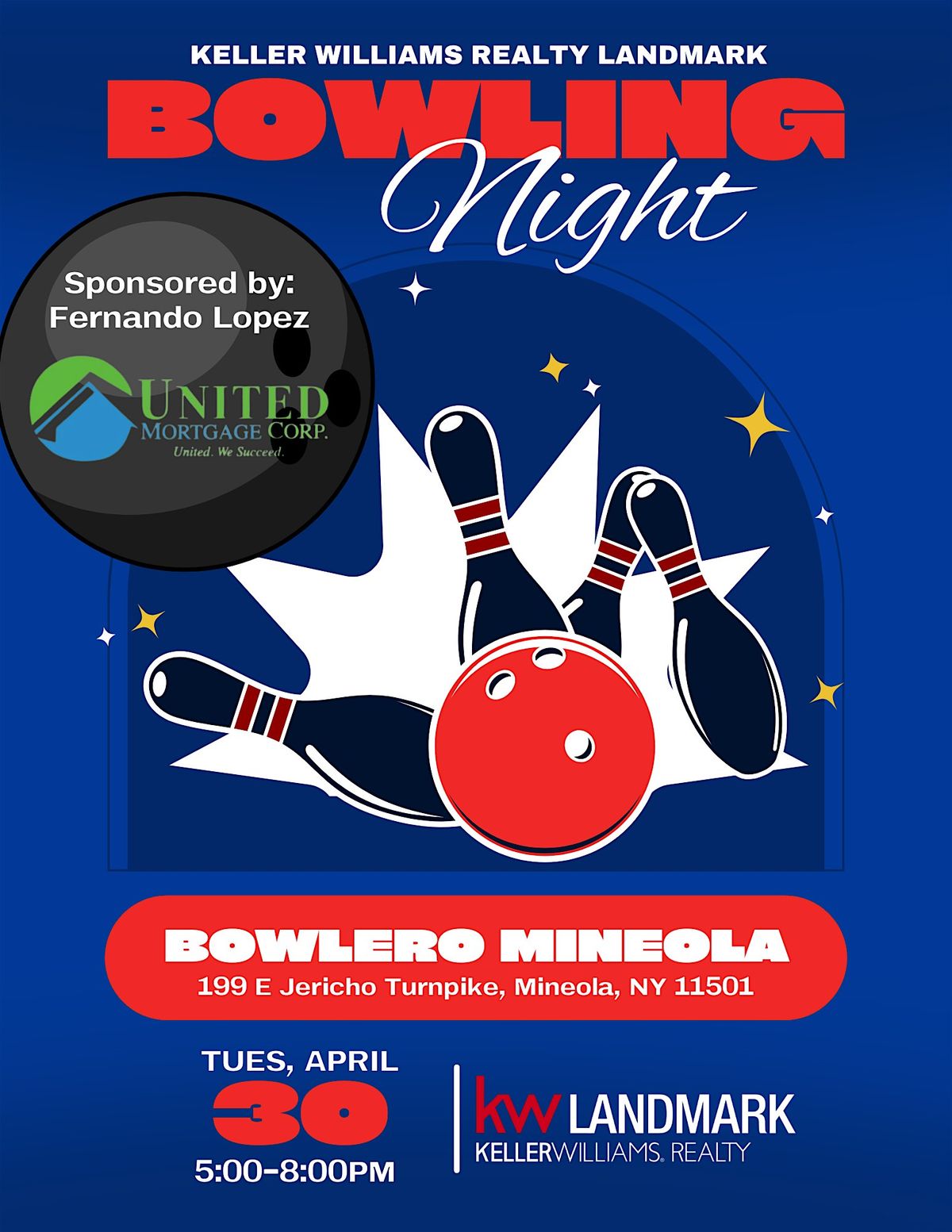 KW Bowling Night, Bowlero Mineola, 30 April 2024 | AllEvents